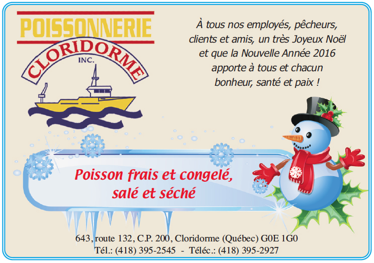 Pub Poissonnerie Cloridorme | Pêche Impact